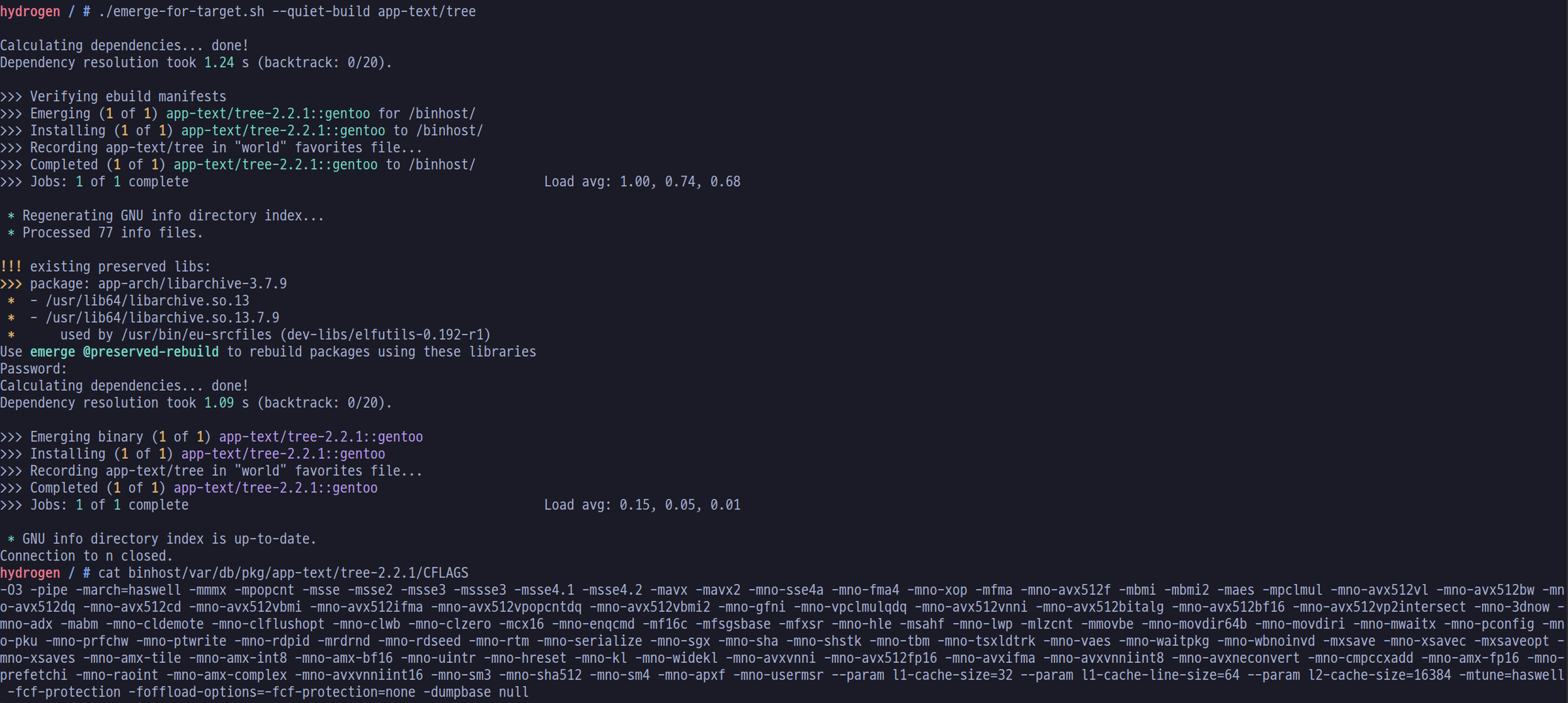 Set up a binhost for another CPU | Waldo Lemmer